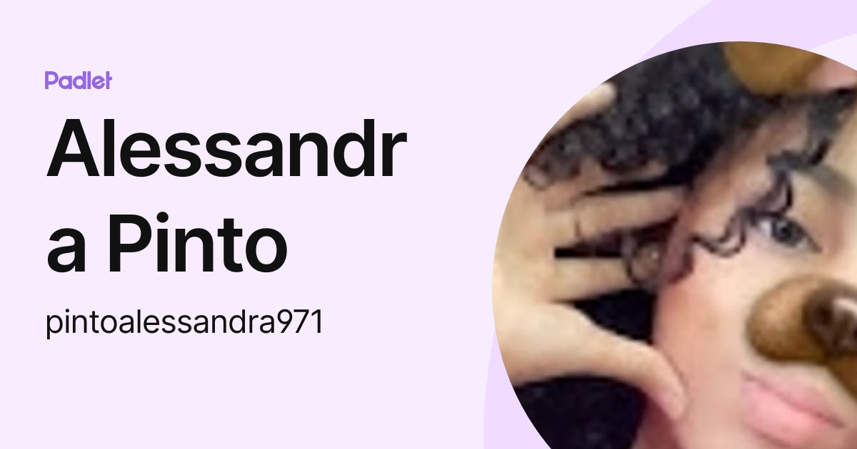 Alessandra Pinto (pintoalessandra971) profile | Padlet