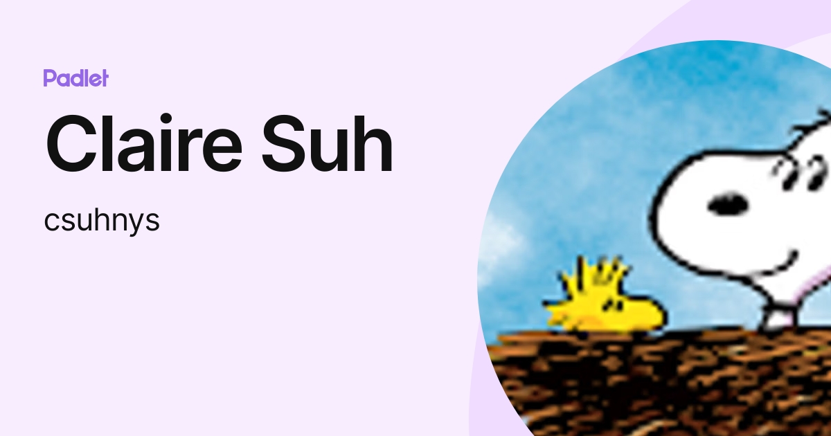 Claire Suh (csuhnys) profile | Padlet