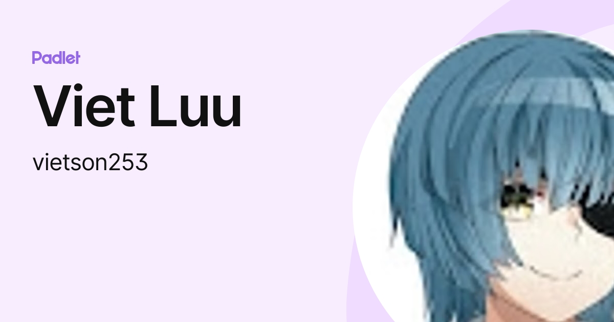 Viet Luu (vietson253) profile | Padlet