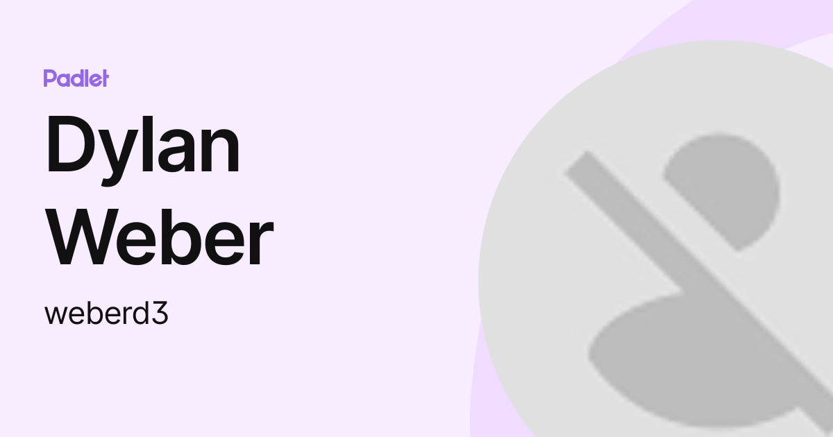 Dylan Weber (weberd3) profile | Padlet