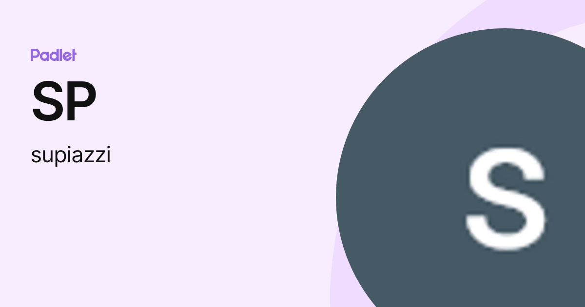 SP (supiazzi) profile | Padlet