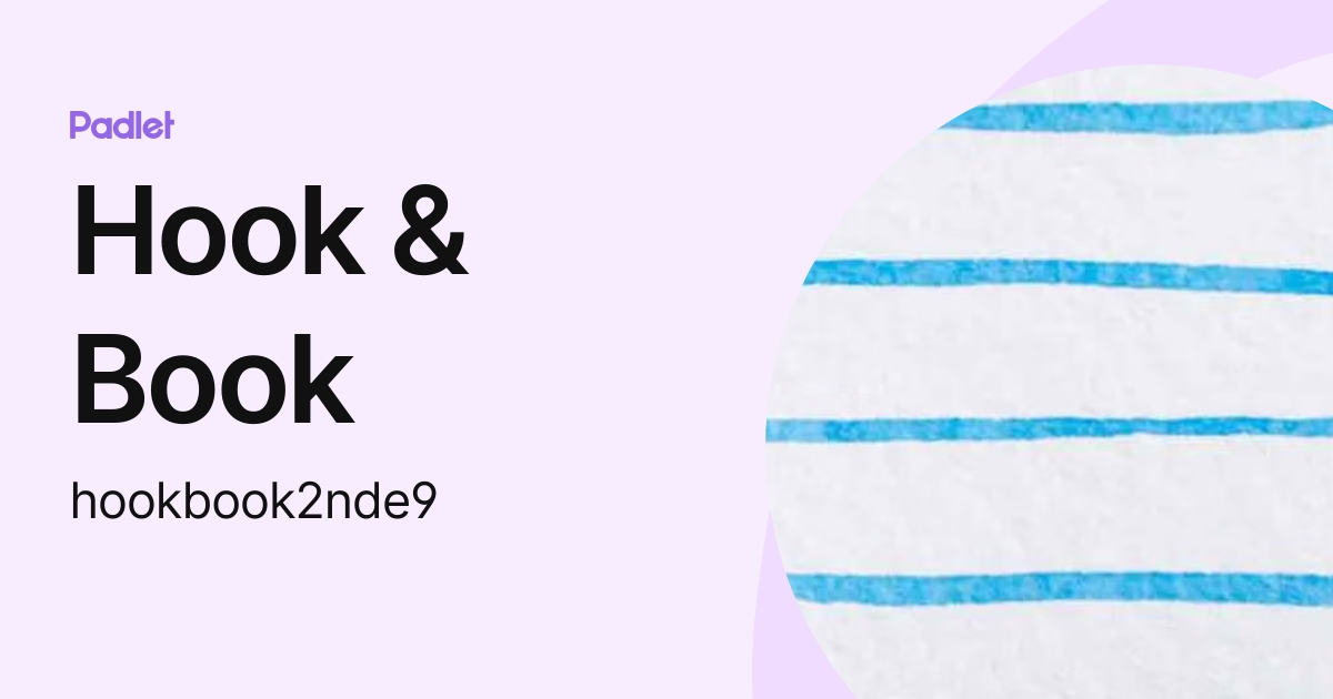Hook & Book (hookbook2nde9) profile | Padlet