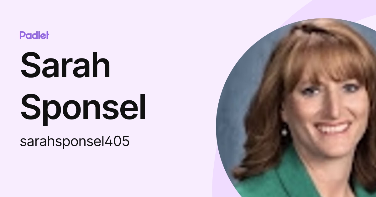 Sarah Sponsel (sarahsponsel405) profile | Padlet
