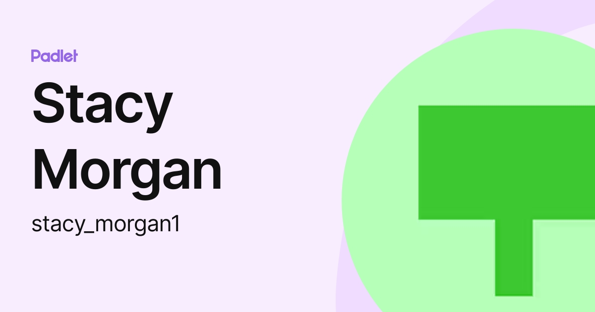 Stacy Morgan (stacy_morgan1) profile | Padlet