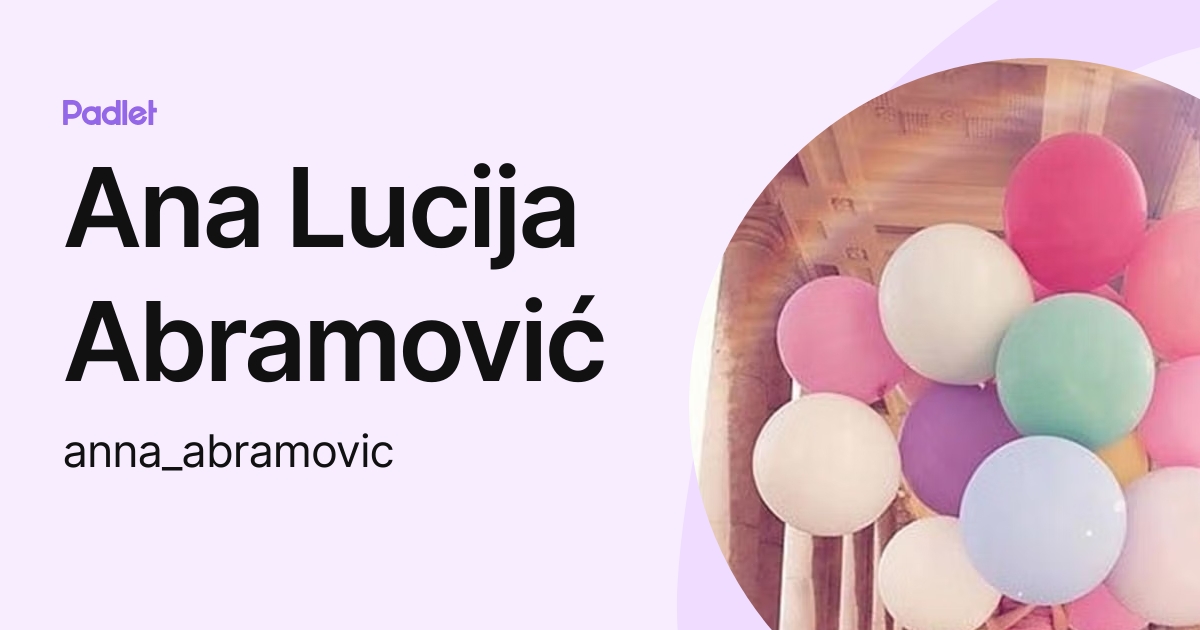 Ana Lucija Abramović (anna_abramovic) profile | Padlet