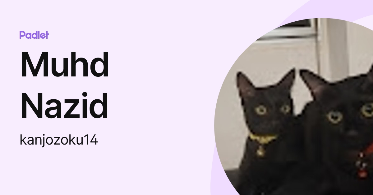 Muhd Nazid (kanjozoku14) profile | Padlet