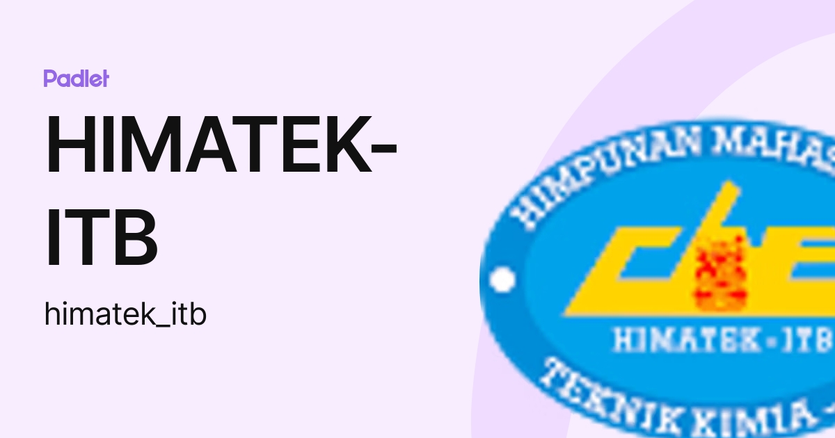 HIMATEK ITB (himatek_itb) profile | Padlet