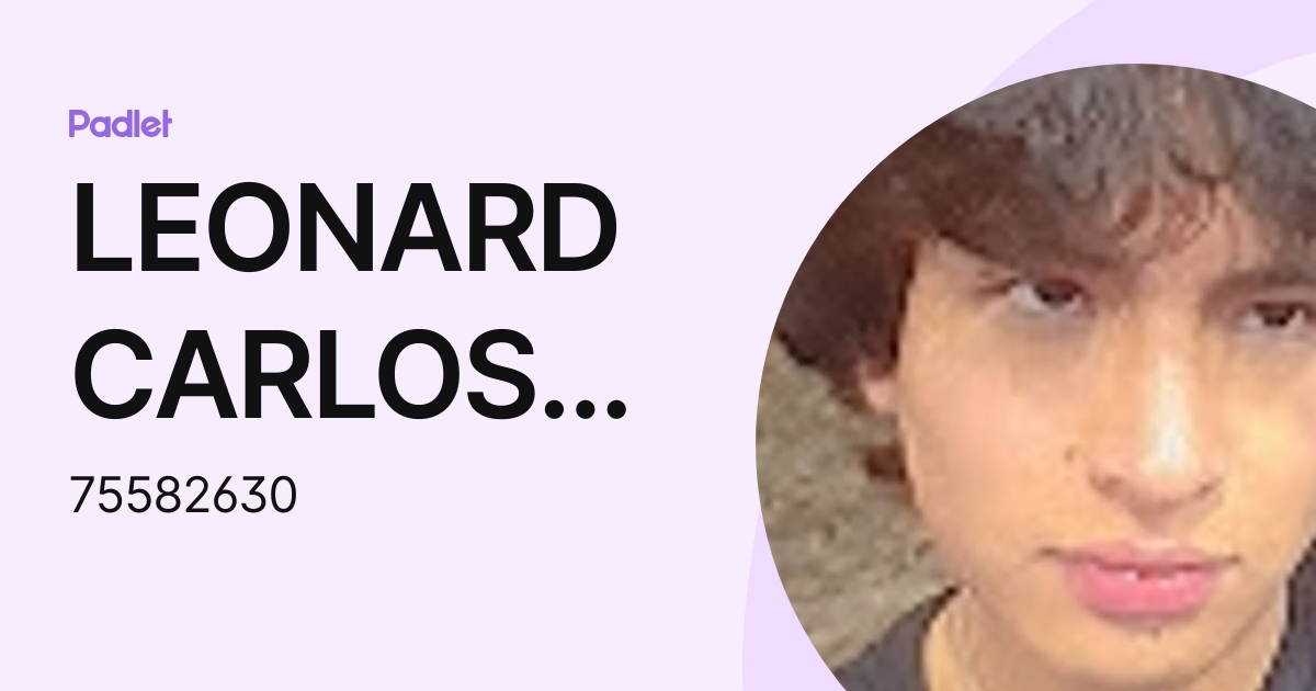 LEONARD CARLOS YCHPAS CASTILLON (75582630) profile | Padlet