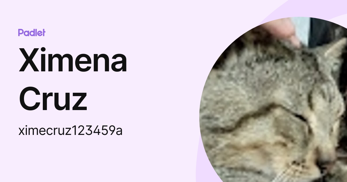 Ximena Cruz (ximecruz123459a) profile | Padlet
