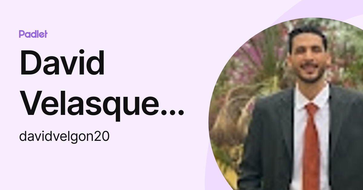 David Velasquez gonzales (davidvelgon20) profile | Padlet