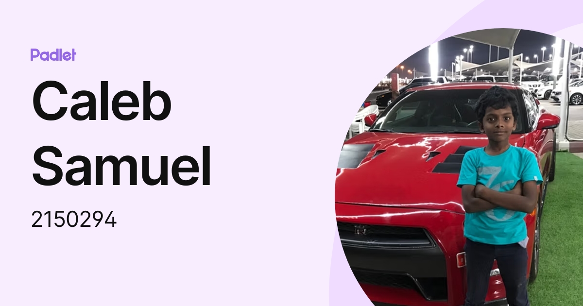 Caleb Samuel (2150294) profile | Padlet