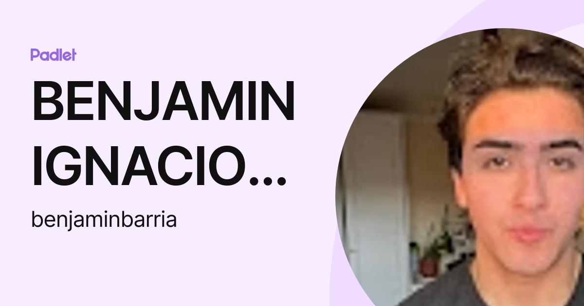 BENJAMIN IGNACIO BARRIA ARCE (benjaminbarria) profile | Padlet