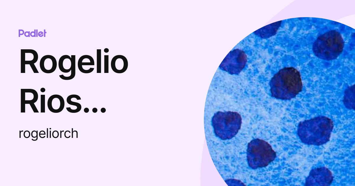 Rogelio Rios Chávez (rogeliorch) profile | Padlet