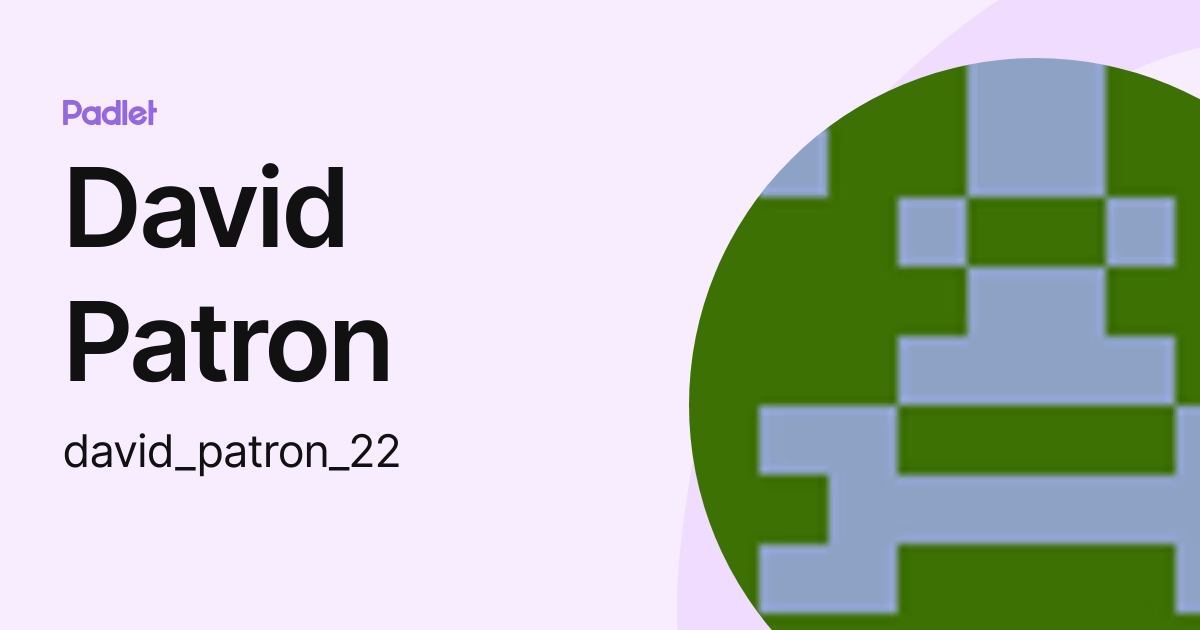 David Patron (david_patron_22) profile | Padlet