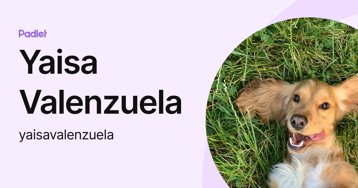 Yaisa Valenzuela (yaisavalenzuela) profile | Padlet