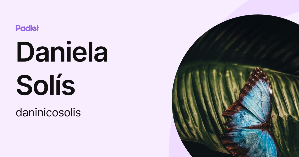 Daniela Solís (daninicosolis) profile | Padlet