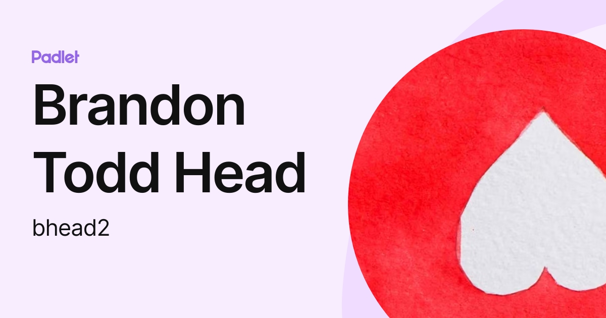 Brandon Todd Head (bhead2) profile | Padlet
