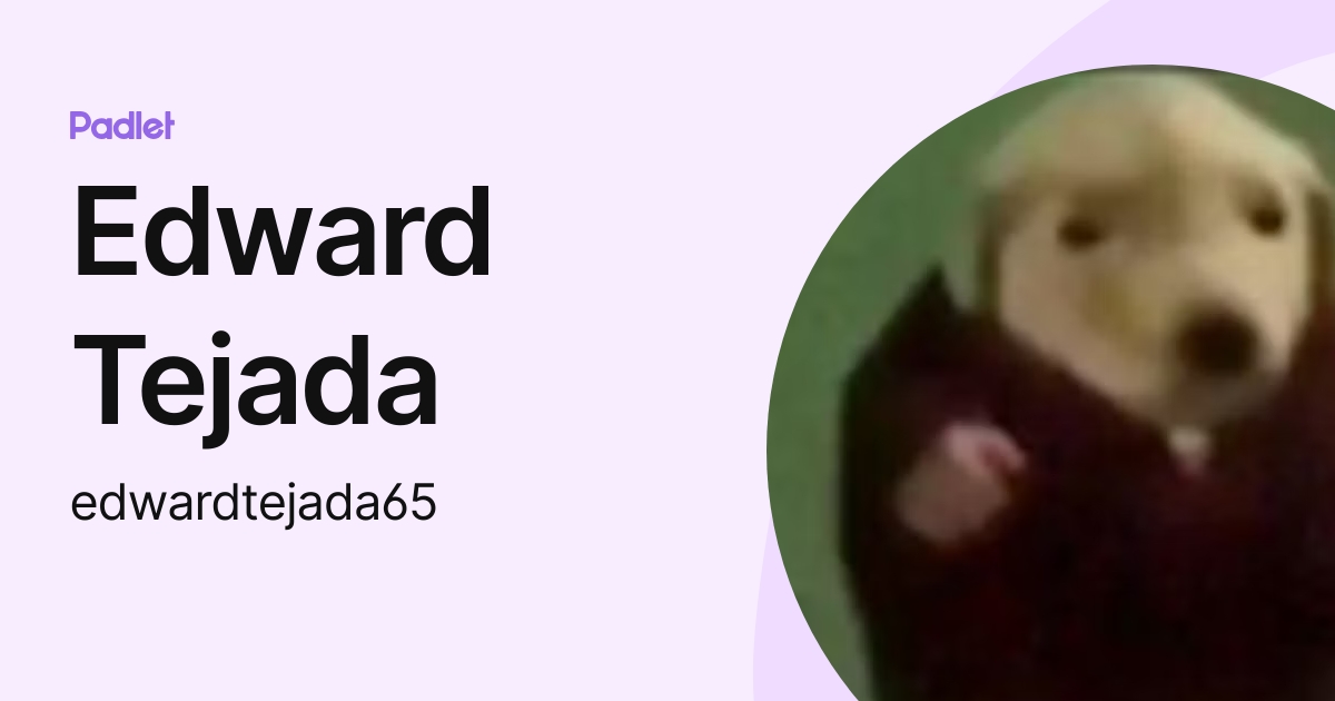 Edward Tejada (edwardtejada65) profile | Padlet