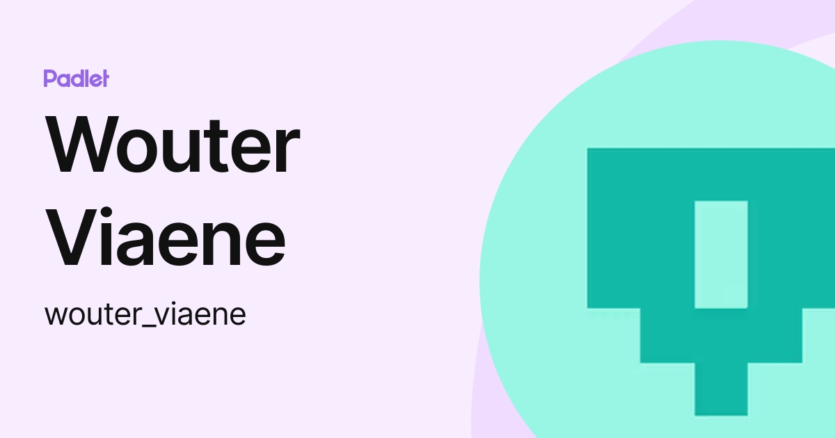 Wouter Viaene (wouter_viaene) profile | Padlet