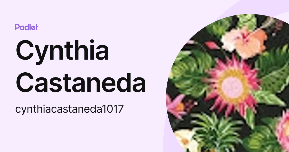 Cynthia Castaneda (cynthiacastaneda1017) profile | Padlet