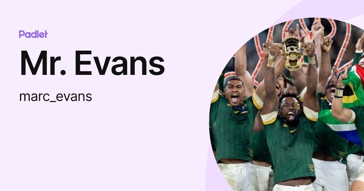 Mr. Evans (marc_evans) profile | Padlet