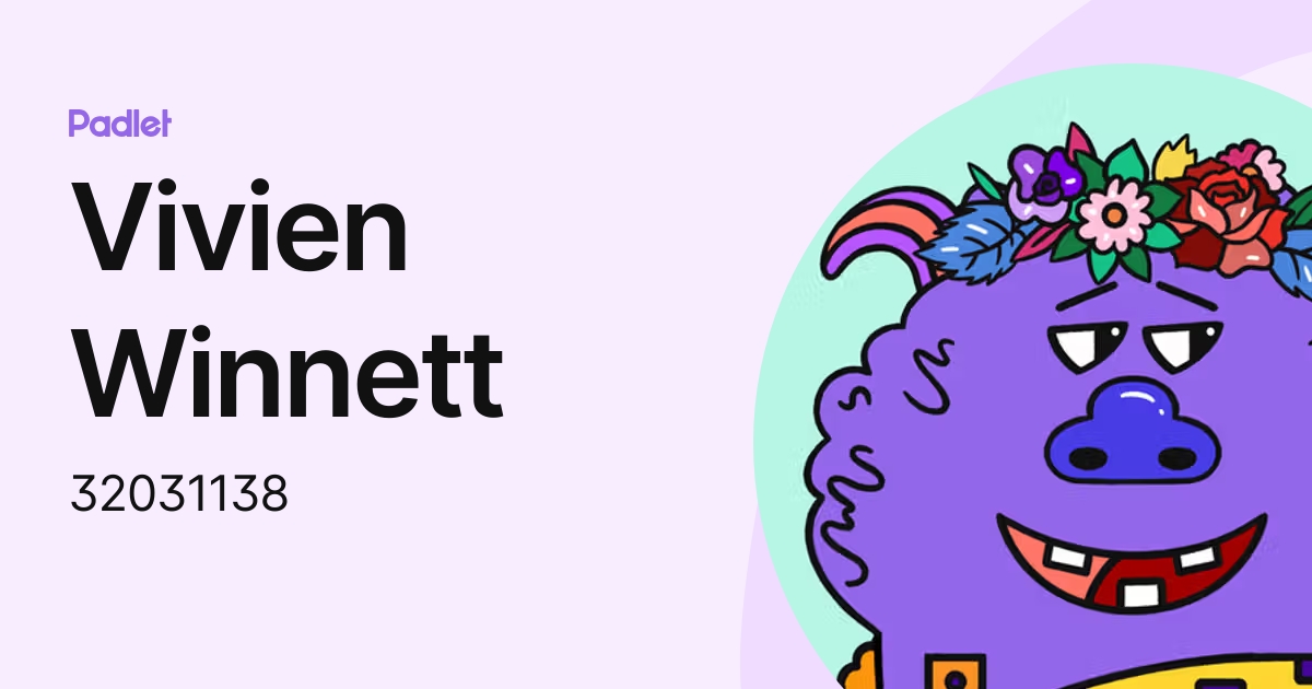 Vivien Winnett (32031138) profile | Padlet