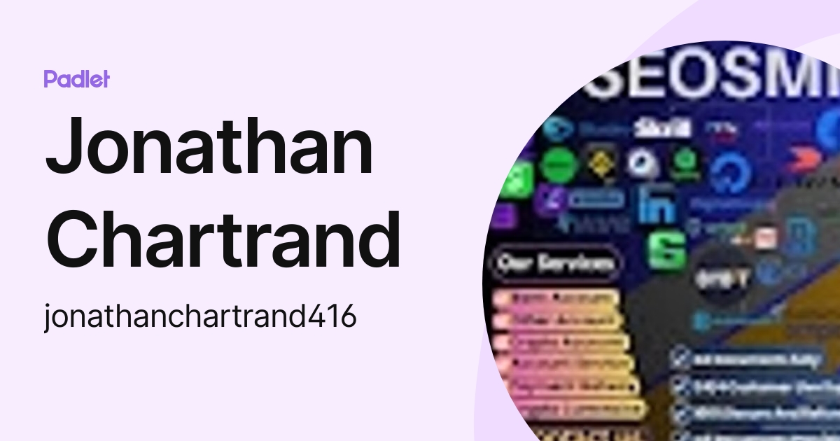 Jonathan Chartrand (jonathanchartrand416) profile | Padlet
