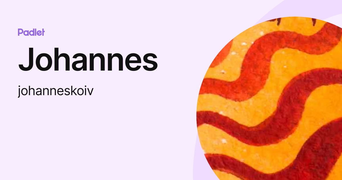 Johannes (johanneskoiv) profile | Padlet