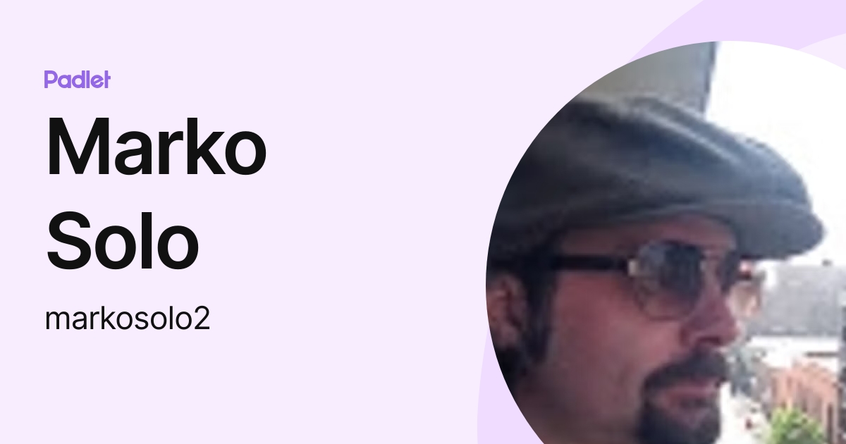 Marko Solo (markosolo2) profile | Padlet