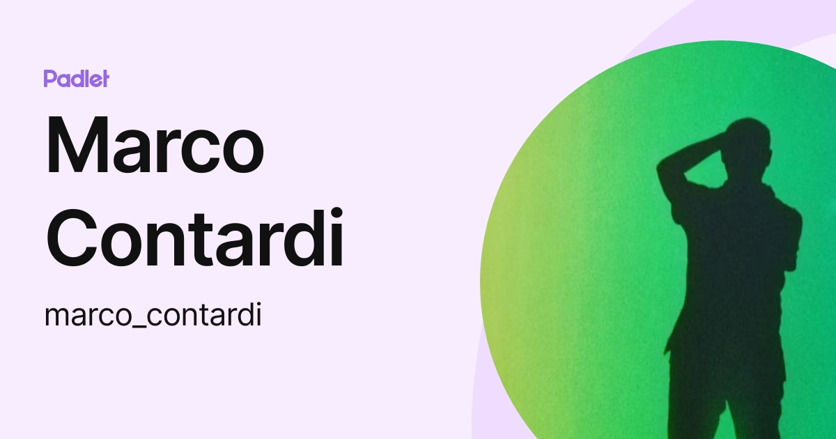 Marco Contardi (marco_contardi) profile | Padlet