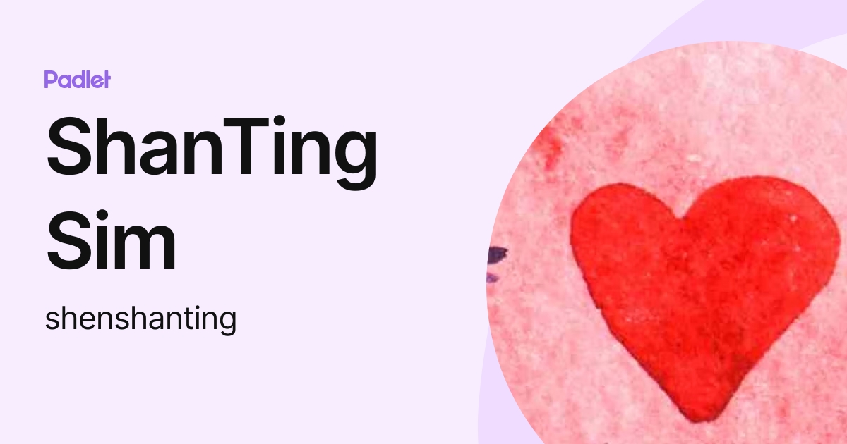 ShanTing Sim (shenshanting) profile | Padlet