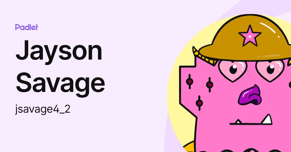 Jayson Savage (jsavage4_2) profile | Padlet