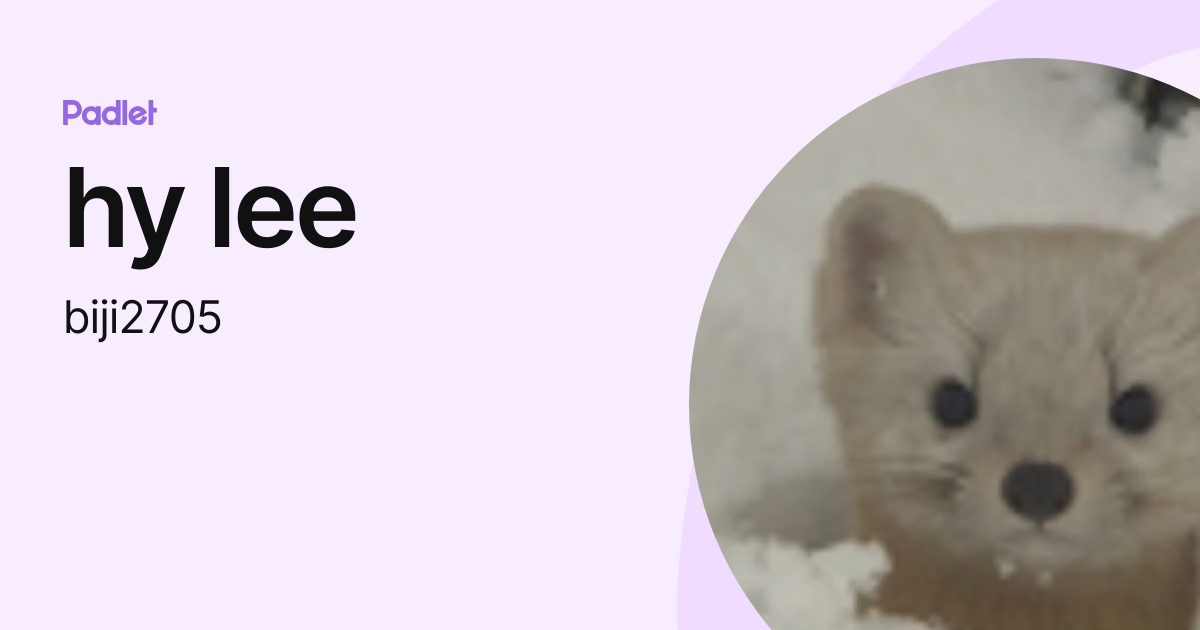 hy lee (biji2705) profile | Padlet