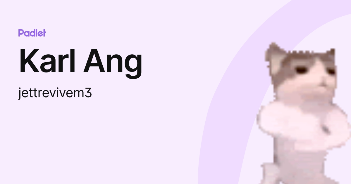 Karl Ang (jettrevivem3) profile | Padlet
