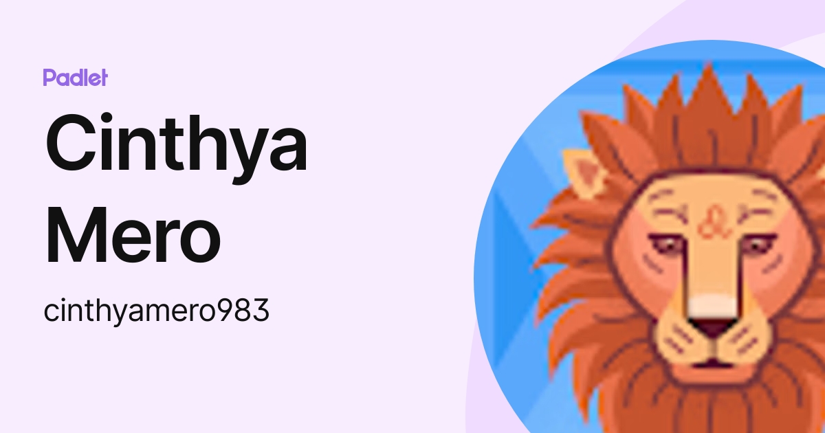 Cinthya Mero (cinthyamero983) profile | Padlet