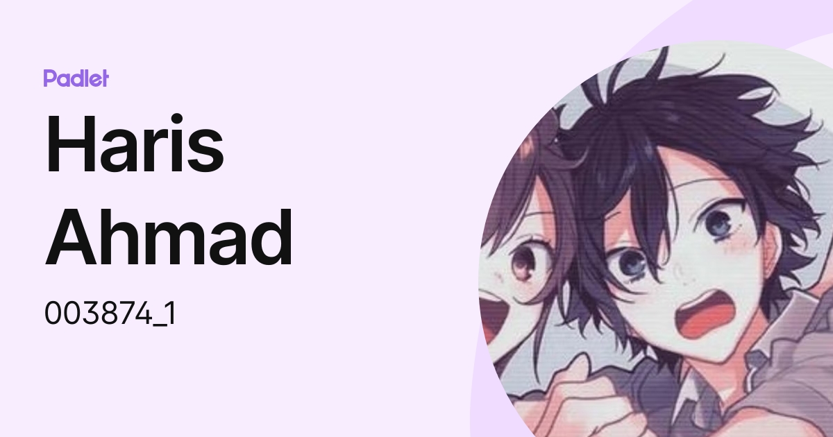 Haris Ahmad (003874_1) profile | Padlet