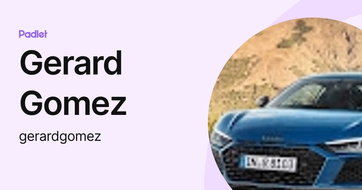 Gerard Gomez (gerardgomez) profile | Padlet