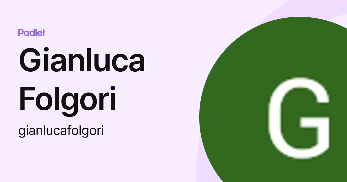 Gianluca Folgori (gianlucafolgori) profile | Padlet