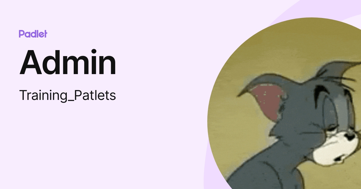 Admin (Training_Patlets) profile | Padlet