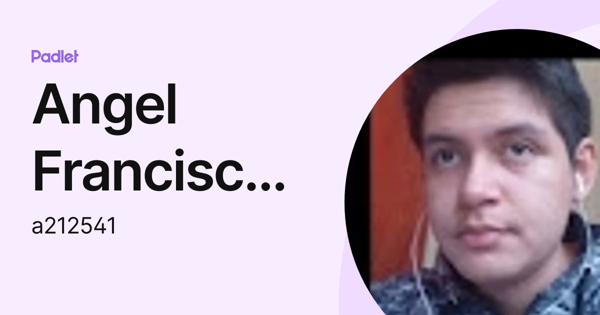 Angel Francisco Torrijos Hernandez (a212541) profile | Padlet