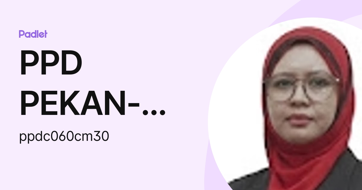 PPD PEKAN-CM30 KPM (ppdc060cm30) profile | Padlet