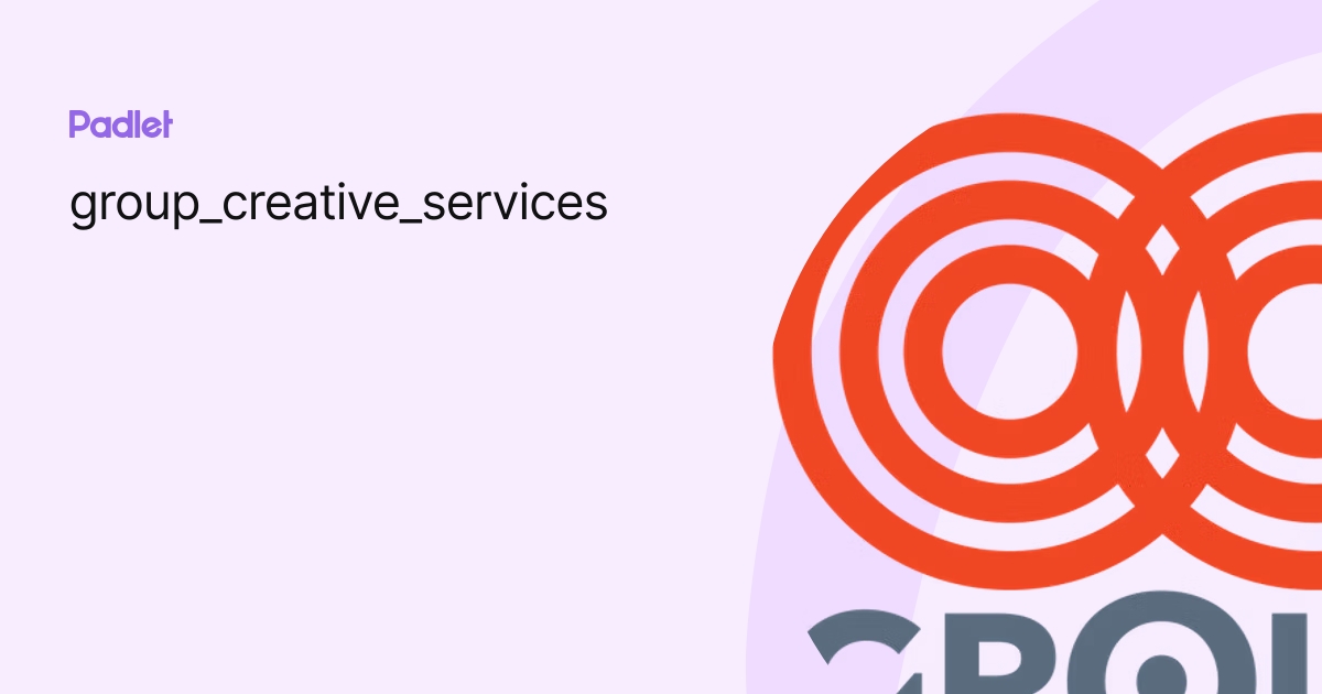 group_creative_services profile | Padlet