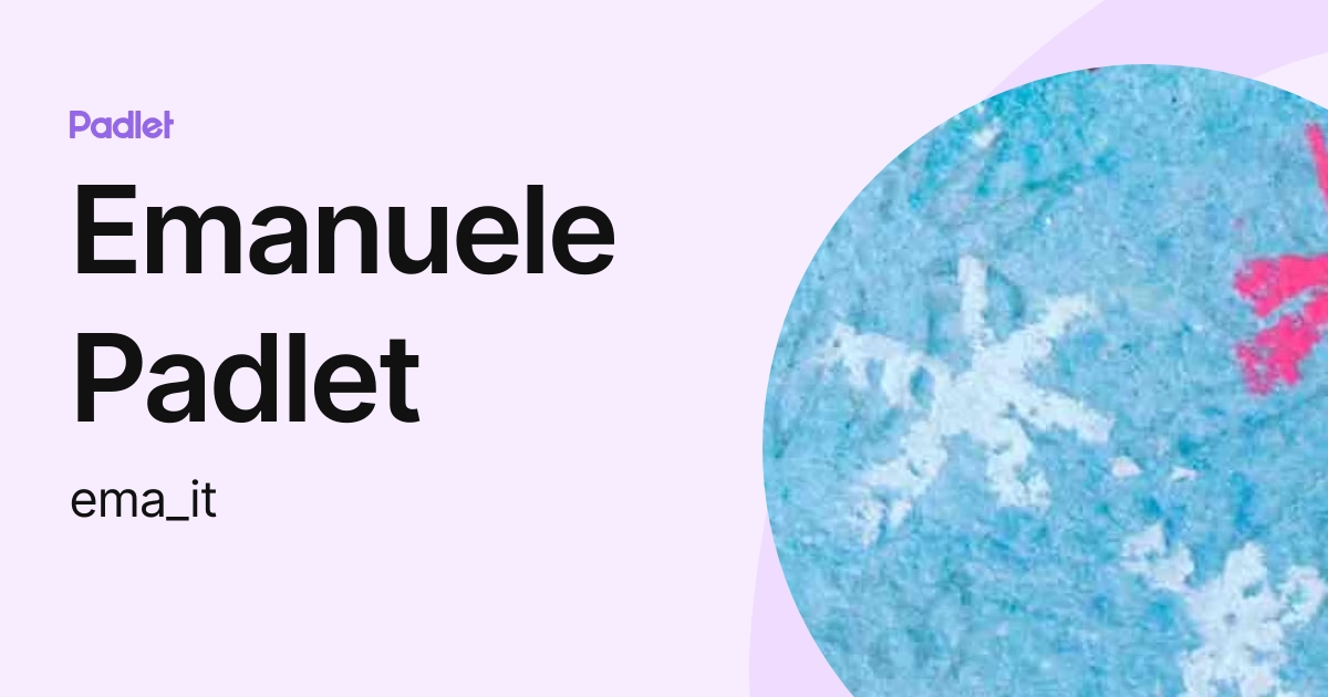 EmanuelePadlet (ema_it) profile | Padlet