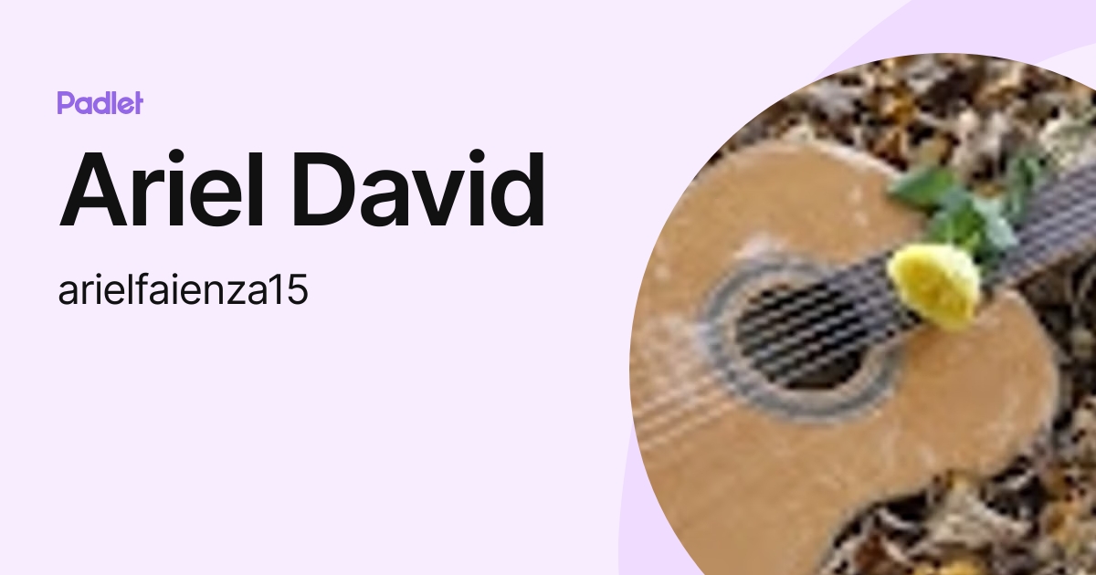Ariel David (arielfaienza15) profile | Padlet