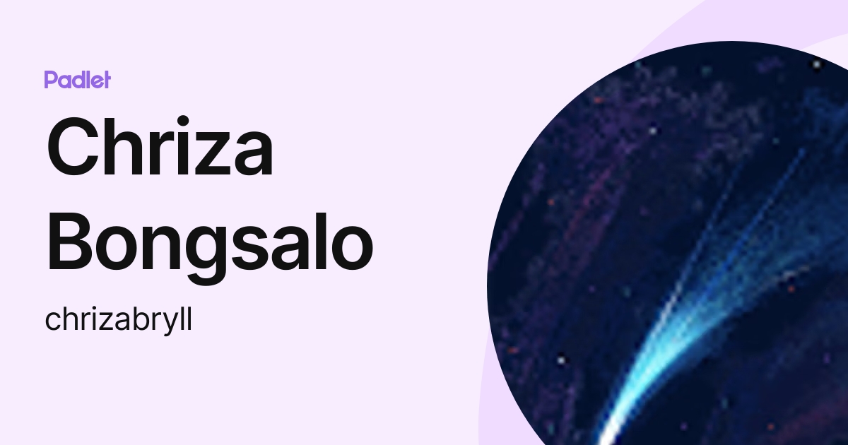Chriza Bongsalo (chrizabryll) profile | Padlet