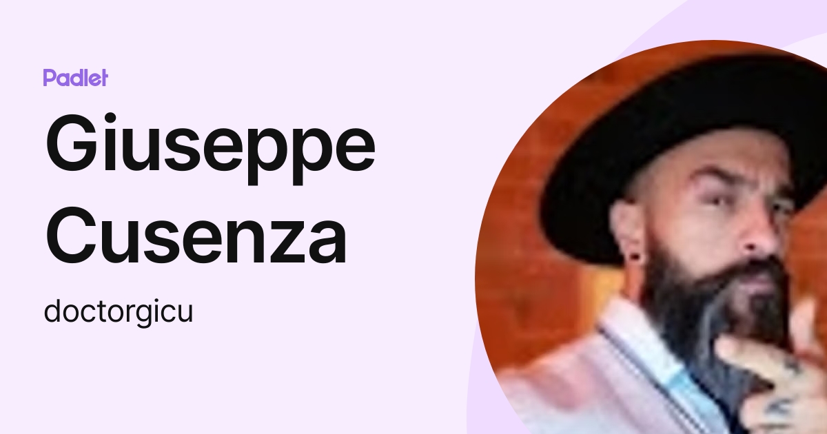 Giuseppe Cusenza (doctorgicu) profile | Padlet