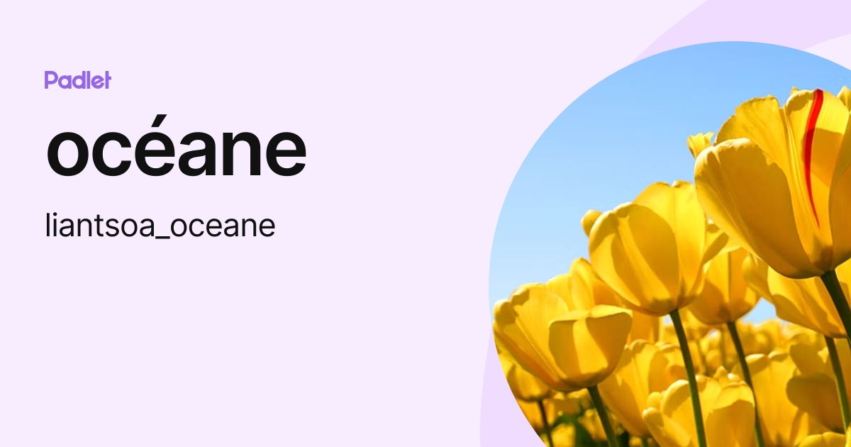 océane (liantsoa_oceane) profile | Padlet