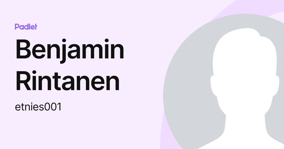 Benjamin Rintanen (etnies001) profile | Padlet