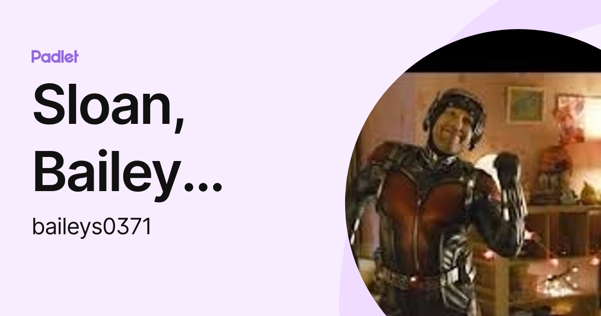 Sloan, Bailey (WVVA Student) (baileys0371) profile | Padlet