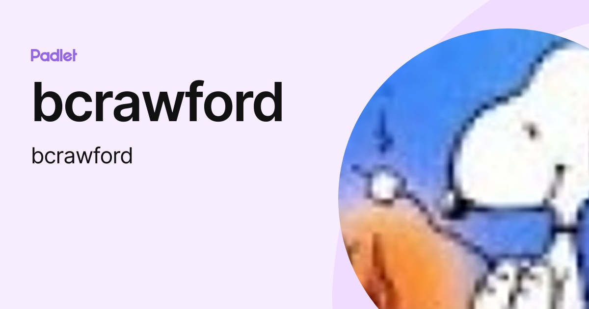 bcrawford (bcrawford) profile | Padlet
